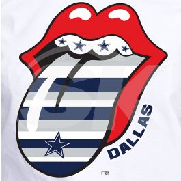 Lips football Flag dallas 9 x 11 inches