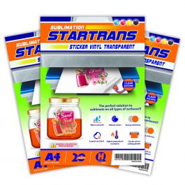 High-Quality Sublimation Sticker Vinyl Transparent A4 - 20 Sheets Pack