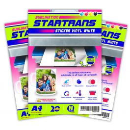 High-Quality Sublimation Sticker Vinyl White A4 - 20 Sheets Pack